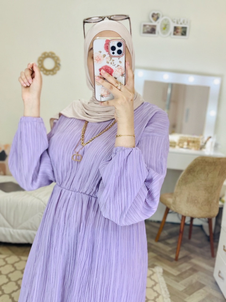 robe rosa – Assra Boutique